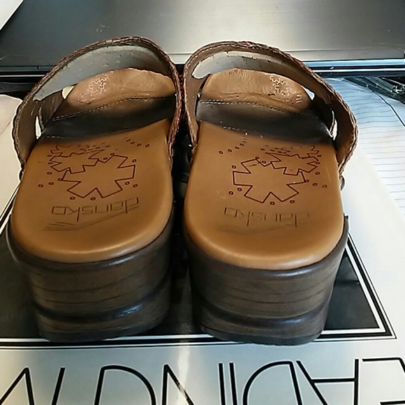 Dansko | Shoes | Dansko Slides Mules Mila Woven Leather | Poshmark